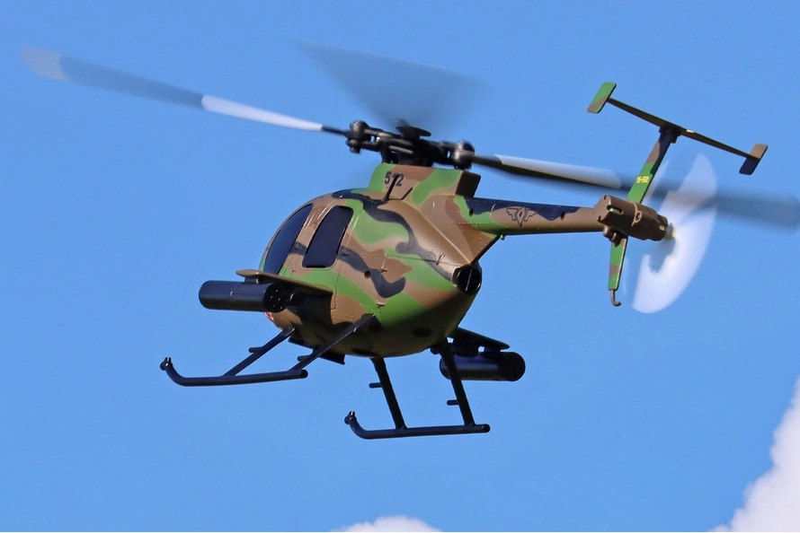RotorScale MD-500 Defender “PAF” 120 Size Gyro Stabilized Helicopter ...