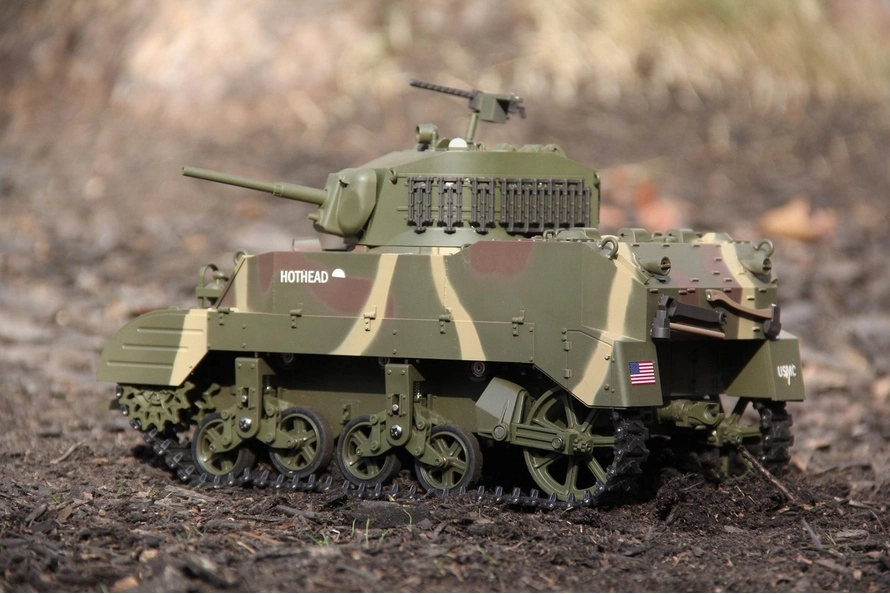 Coolbank US M5A1 Stuart Marine Corps Camo 1/16 Scale Tank - RTR ...