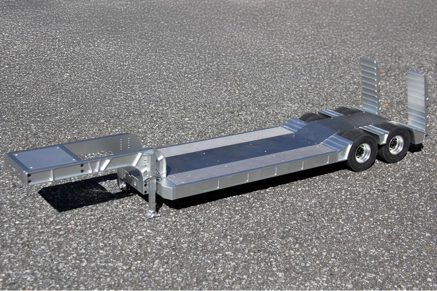 Huina 1/14 Scale Metal Double-Axle Flatbed Lowboy Trailer - KIT [EE012 ...